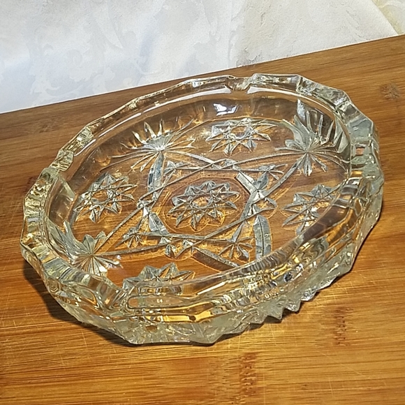 Accents | Vintage Cut Crystal Large Heavy Ahstray | Poshmark